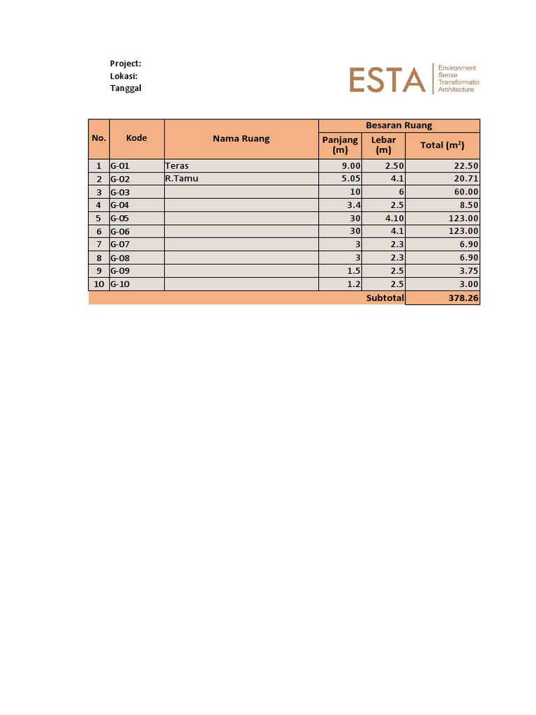 (Template) Besaran Ruang | PDF | Metode & Bahan Ajar
