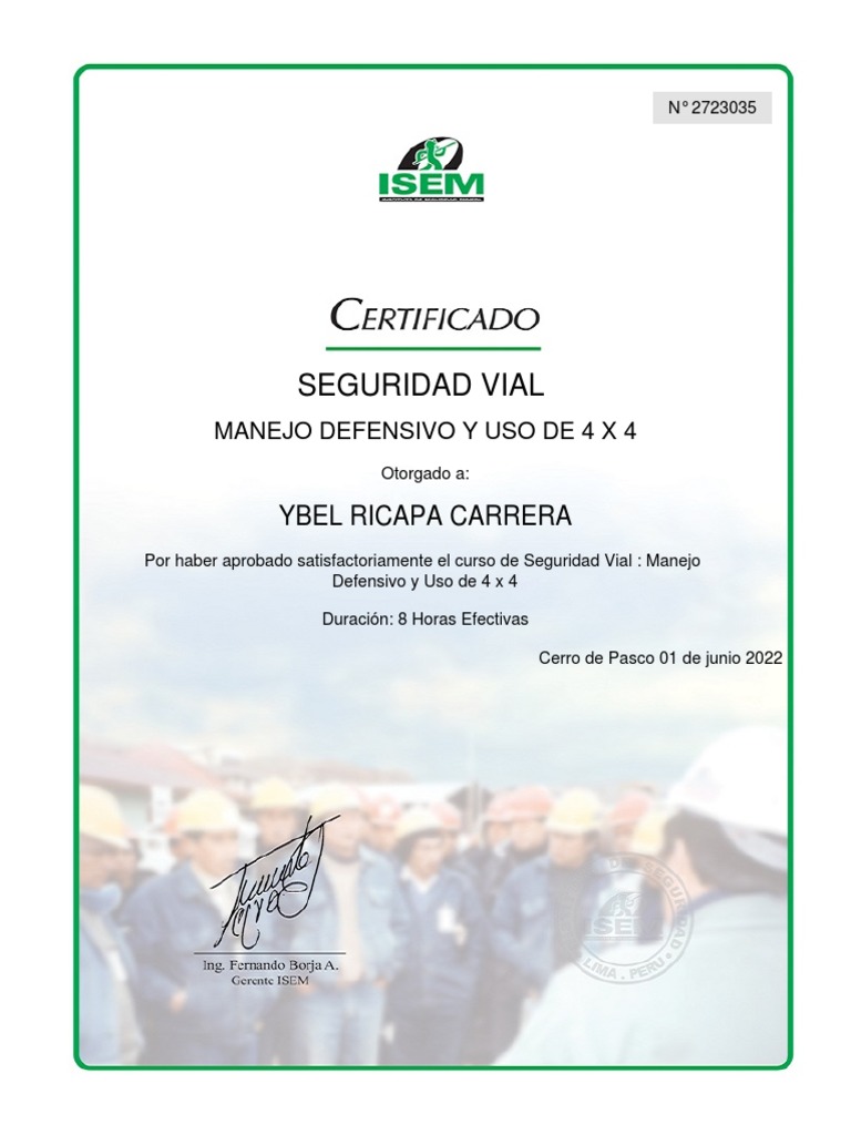 Isem Certificado 62a25e832418a 20220609 | PDF