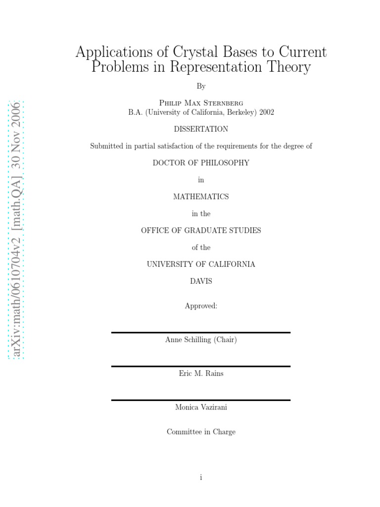 Crystal Bases | PDF | Representation Theory | Group (Mathematics)