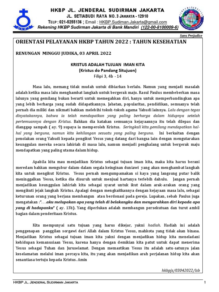 Warta Minggu 03 April 2021 | PDF | Kajian Bahasa Asing | Agama & Spiritualitas