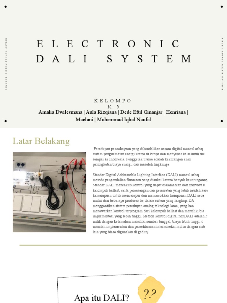 Electronic Dali System Kelompok 5 | PDF | Teknologi & Rekayasa