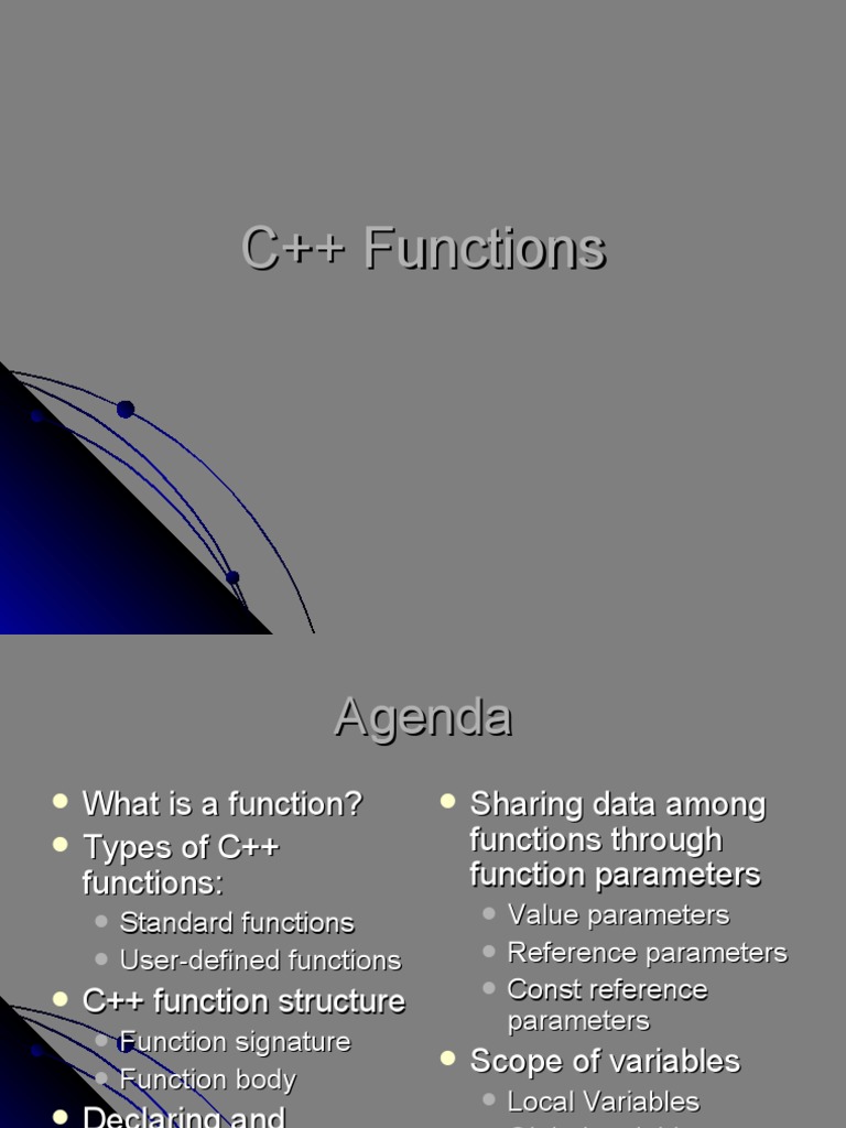 C Functions Pdf Parameter Computer Programming Subroutine
