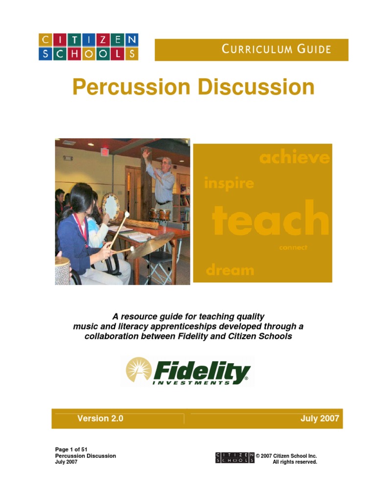 Percussion Discussion, Arts and Culture Sector | PDF