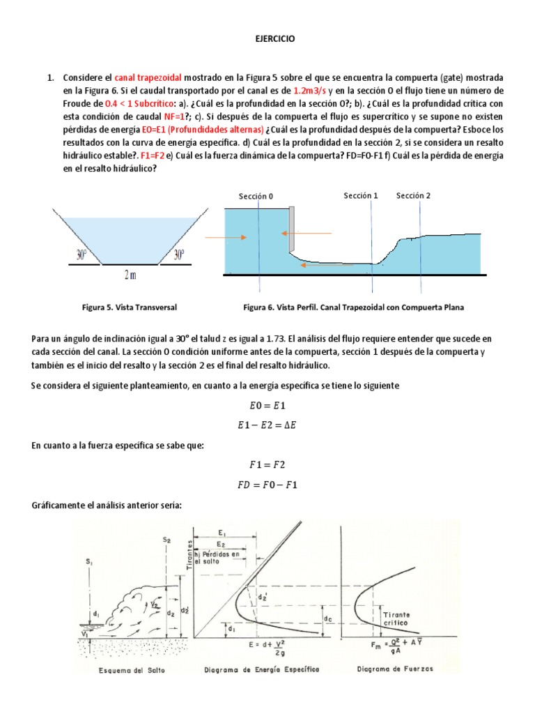 Análisis de Fuerza Específica en Canales | PDF | Física | Física ...
