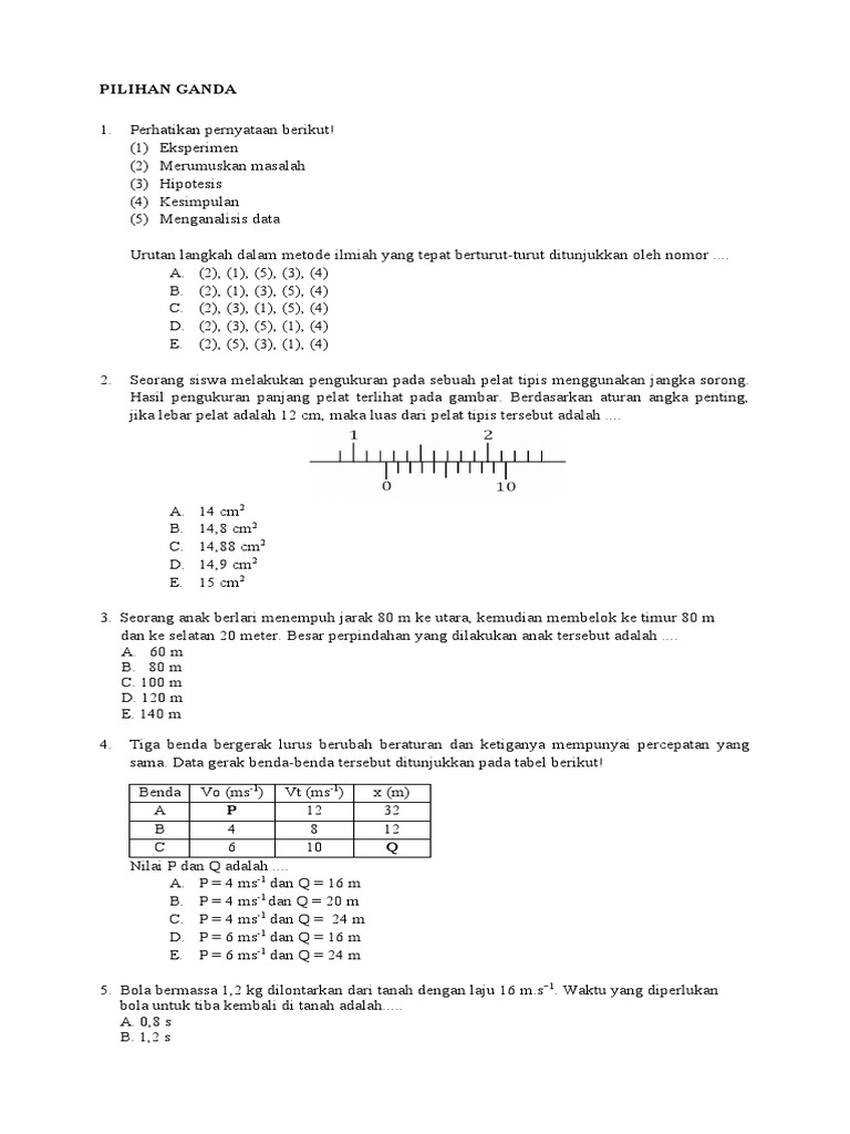 Soal UAM 2022 - FISIKA | PDF