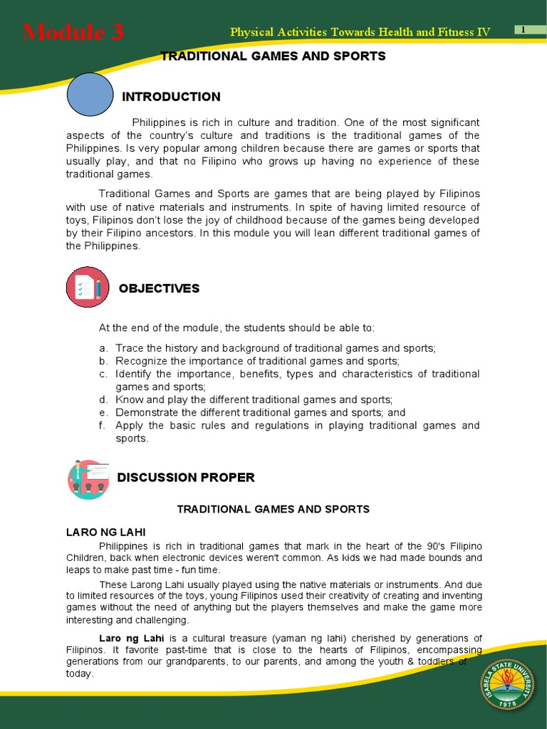 Benefits of Traditional Filipino Games | PDF