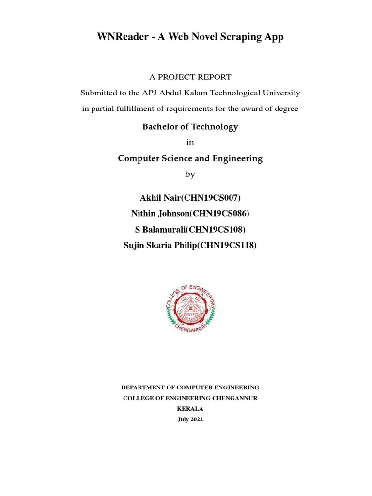 KTU B Tech Project Report Template-1 | PDF | Software Testing | Mobile App