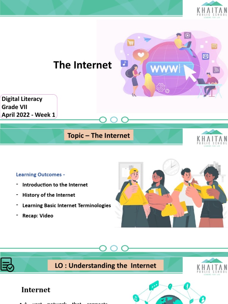 The Internet: Digital Literacy Grade VII April 2022 - Week 1 | Download Free PDF | World Wide ...