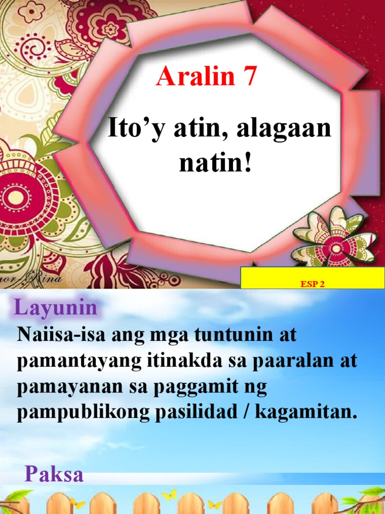 Esp Unit 1 Aralin 7-9 | PDF