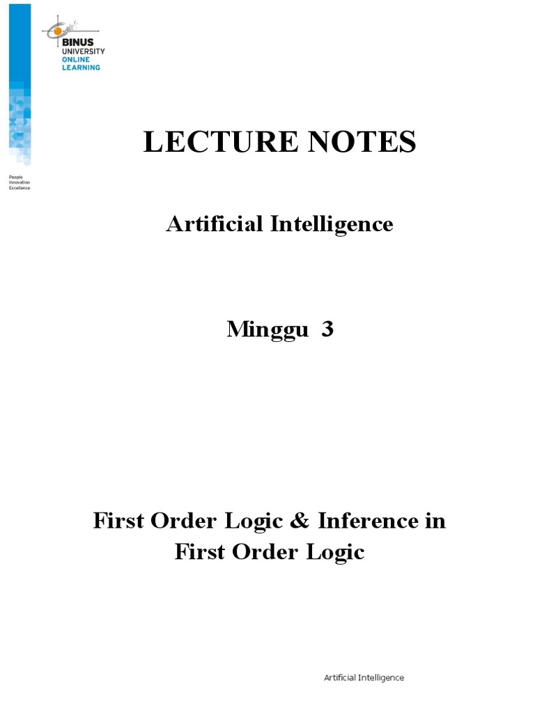 3 - First Order Logic | PDF