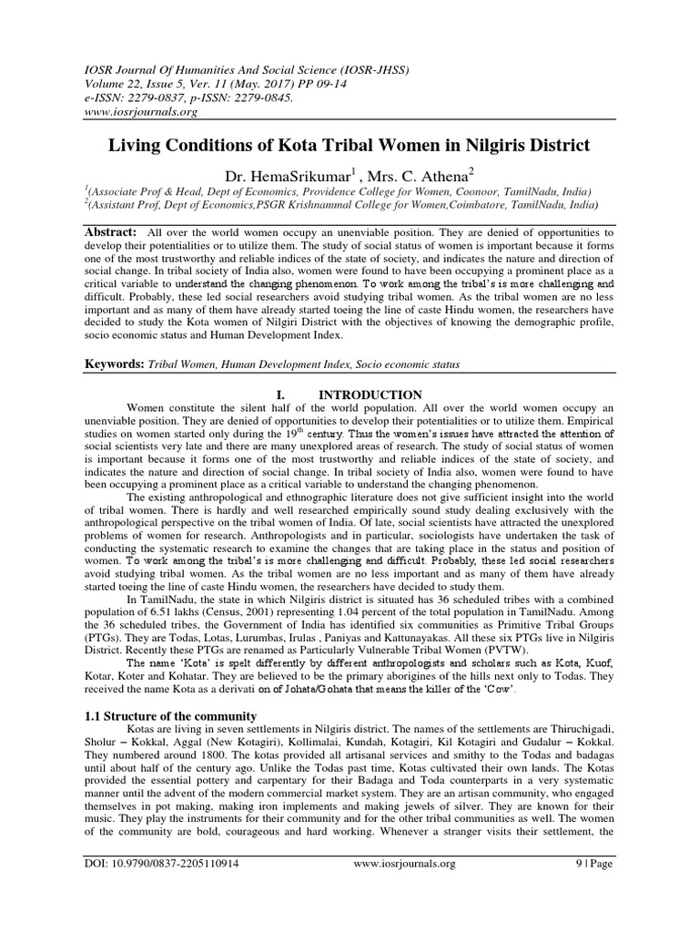 Kota Tribe | PDF | Human Development Index