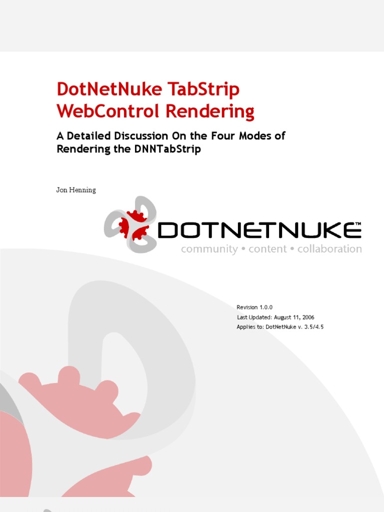 WebControls - TabStrip | PDF | Dot Net Nuke | Trademark
