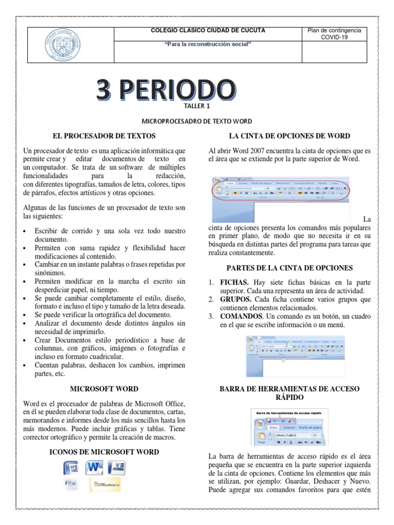 Word p3 | PDF | Microsoft Word | Procesador de textos