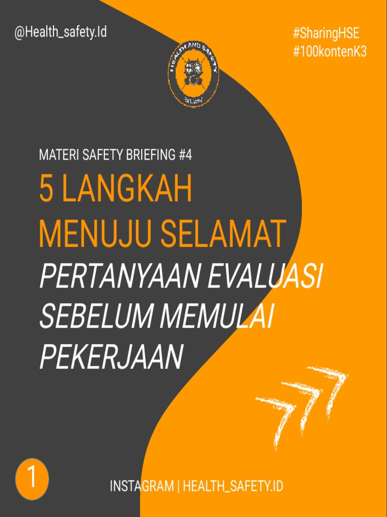 Materi Safety Briefing 3 | PDF