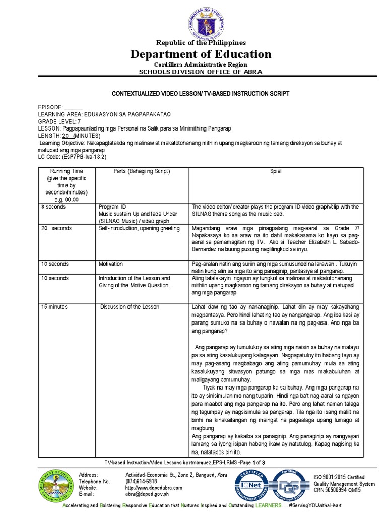 Tvi Script For Cot2 Pdf
