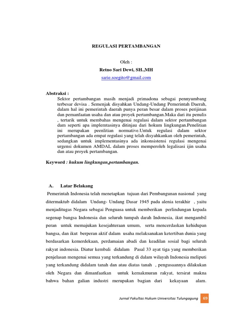 Regulasi Pertambangan dan Lingkungan | PDF