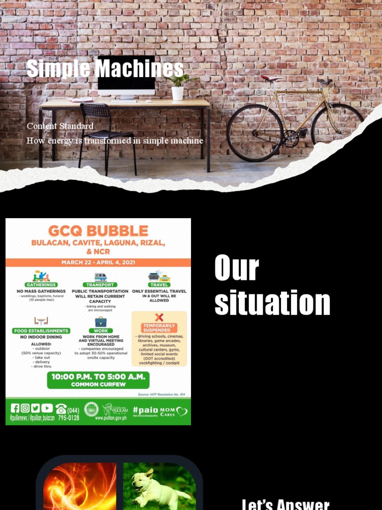 Simple Machines: Content Standard How Energy Is Transformed in Simple ...