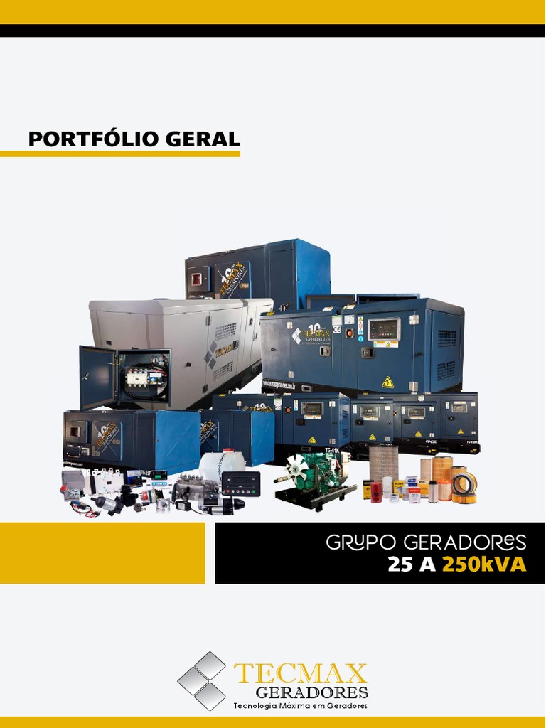 Folheto Completo Tecmax Geradores | PDF | Motores | Radiador