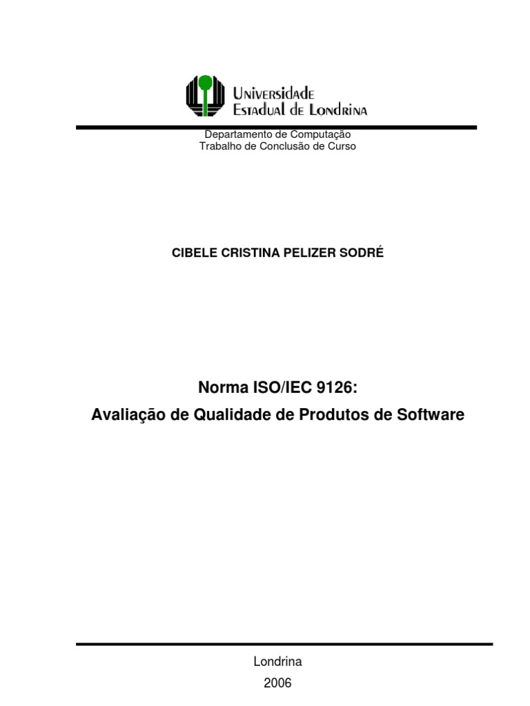 Iso 9126 | PDF | Qualidade (negócios) | ISO 9000