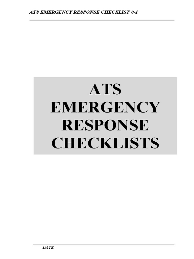 ATS Emergency Response Checklists | Download Free PDF | Visual Flight ...