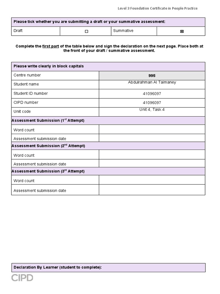 Level 3 Foundation Certificate in People Practice | PDF | Cognition ...