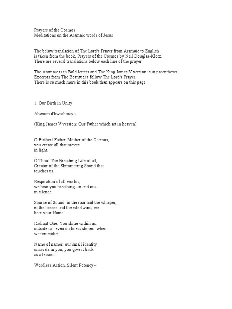 Prayers of the Cosmos | Heaven | Lord's Prayer