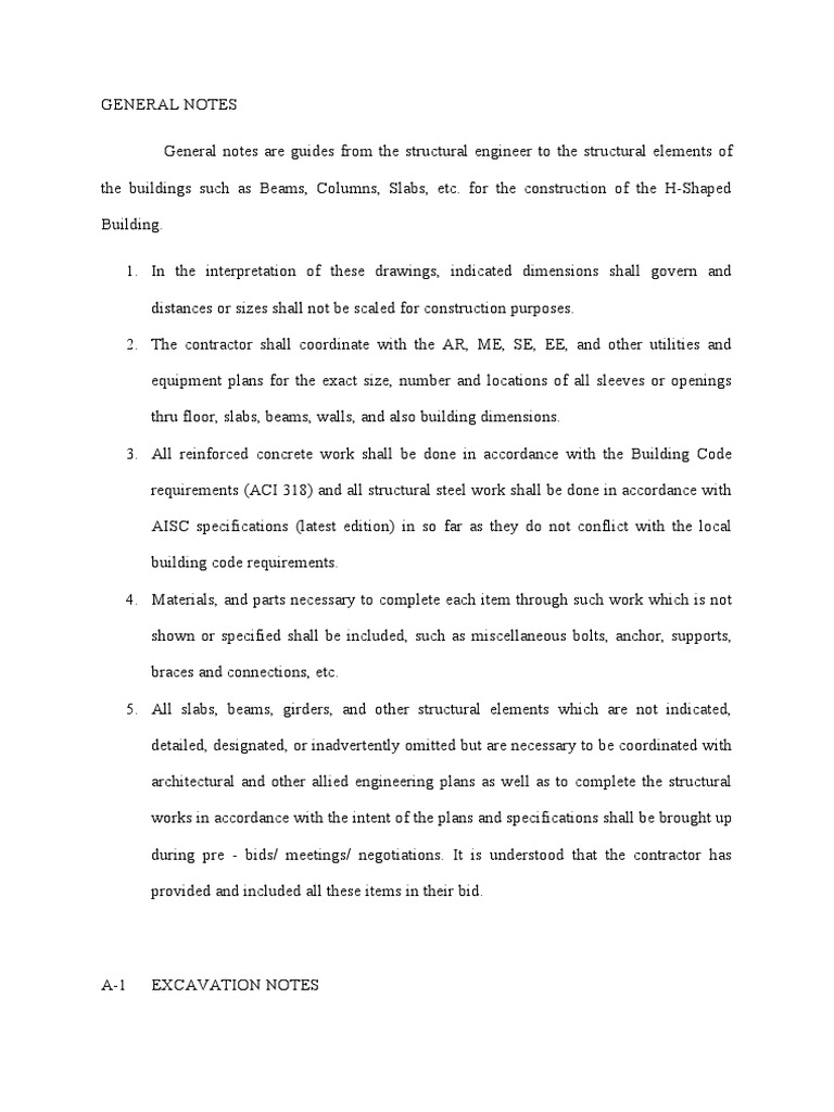 General Notes | PDF | Concrete | Welding