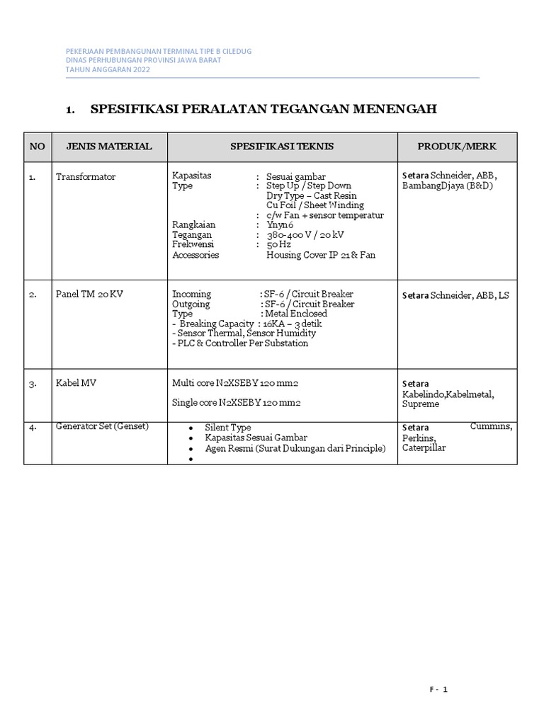 Spek Mekanikal | PDF