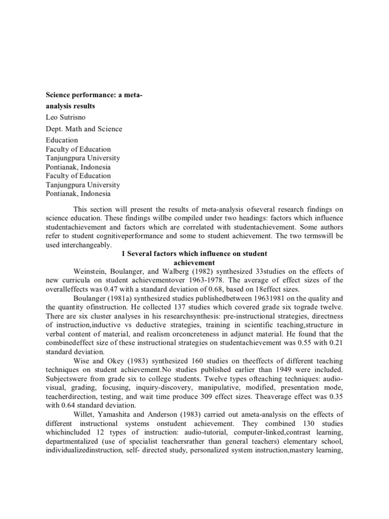 Science Performance | PDF