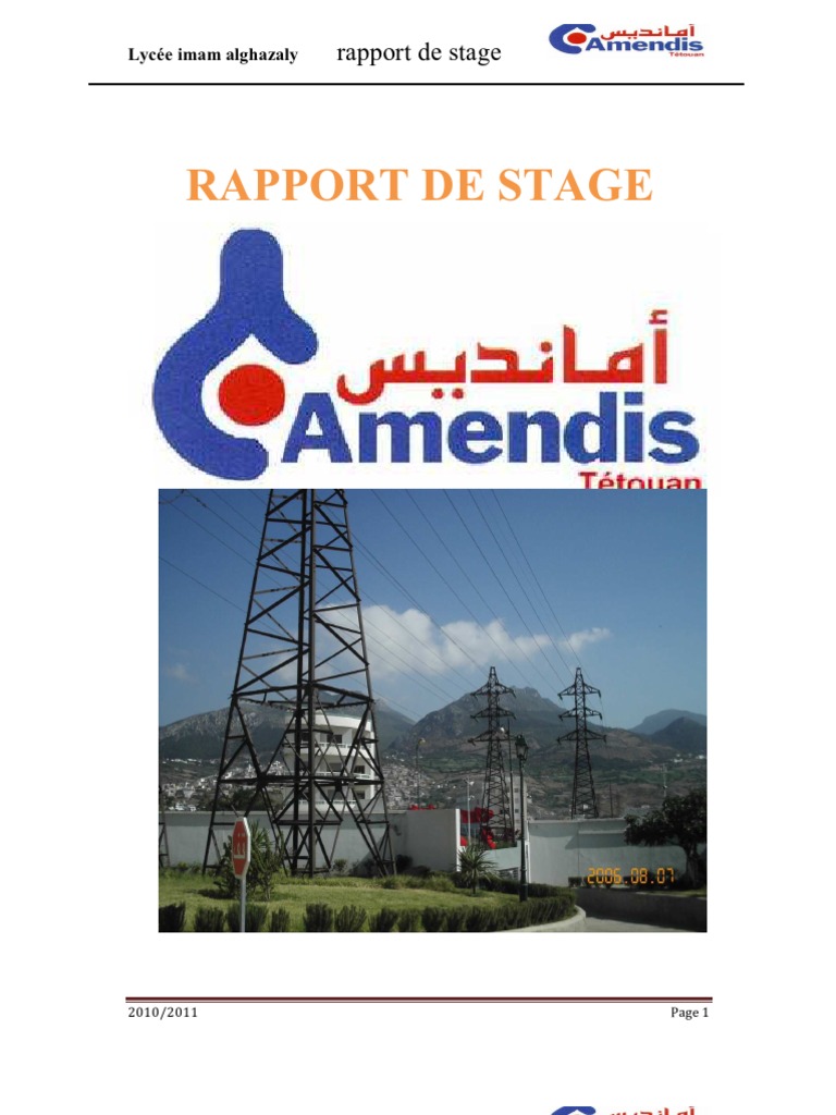 Logo et rapport de stage Amendis | PDF | Électromagnétisme | Énergie ...