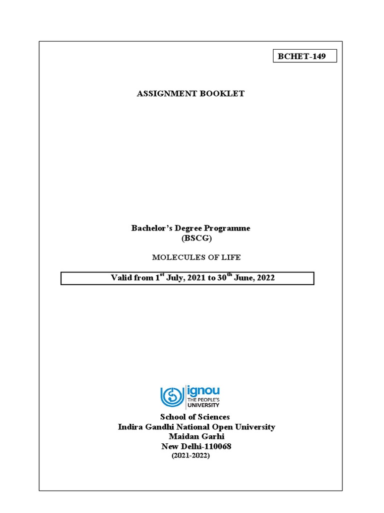 Bchet-149 (E) 2021-2022 24.09.2021 | PDF | Enzyme | Metabolism