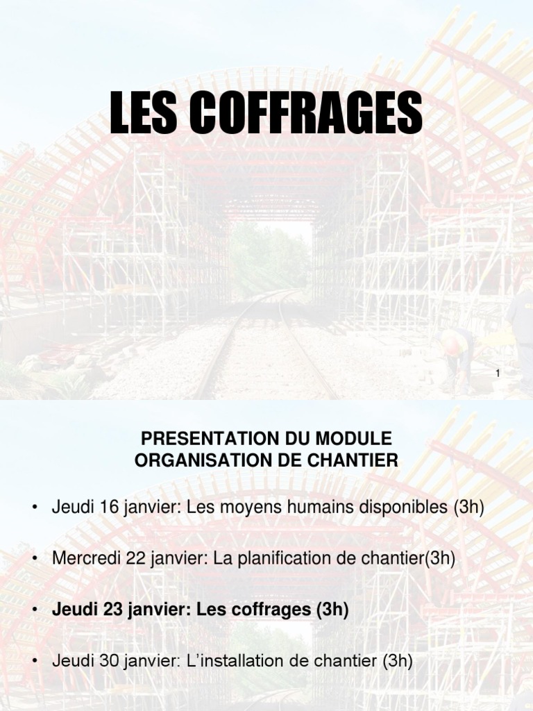 Les Coffrages | PDF | Génie du bâtiment | Ingénierie civile