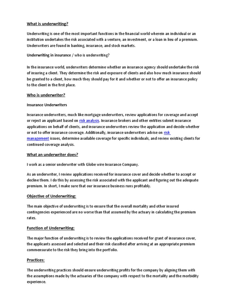 Notes - Insurance Presentation | PDF | Underwriting | Insurance