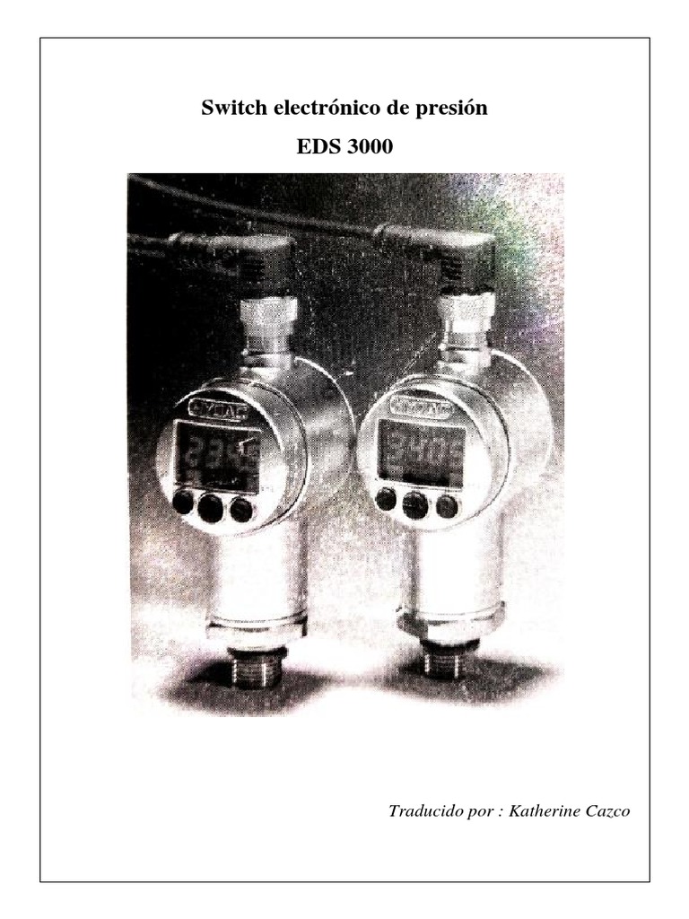 MANUAL EDS3000 Sensor Electrónico de Presión | PDF | Histéresis ...