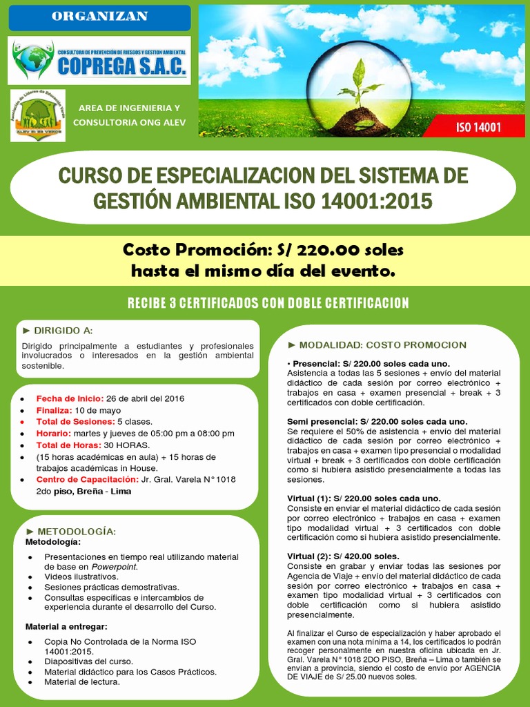 2-Brochure-ESPEC. ISO 14001 | PDF | Planificación | Business