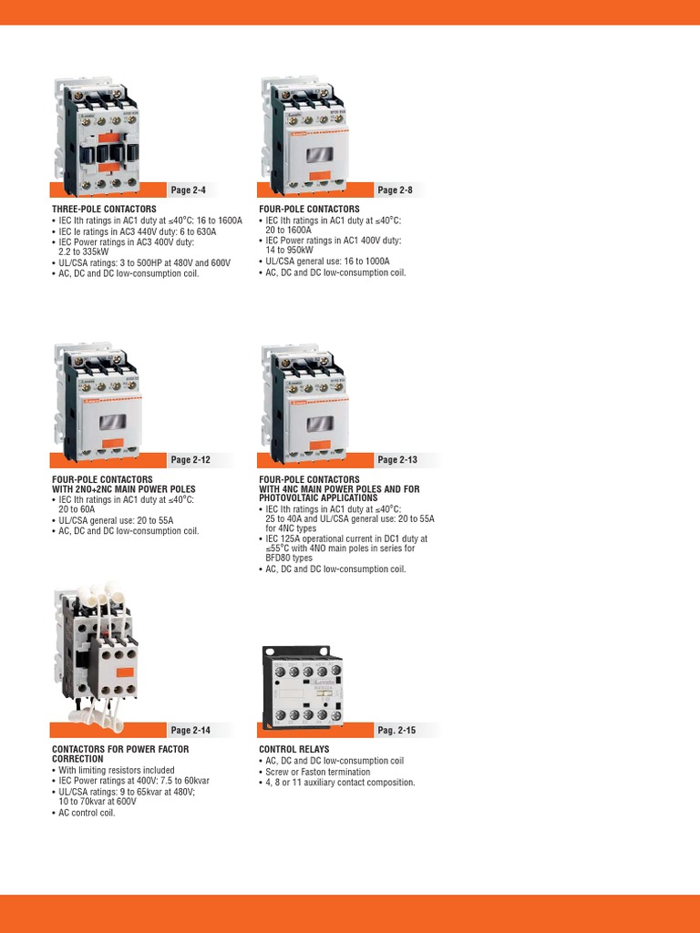 Lovato Contactors | PDF | Relay | Electromagnetism