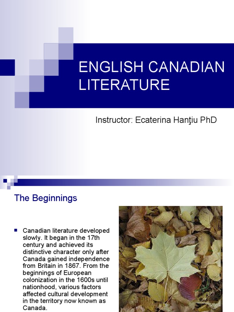 English Canadian Literature History | PDF | History | Classics