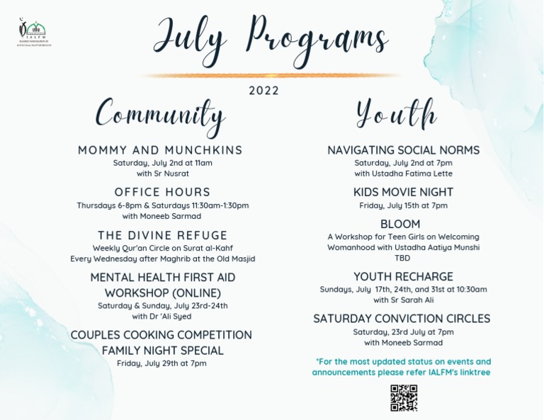 Monthly Programming | PDF