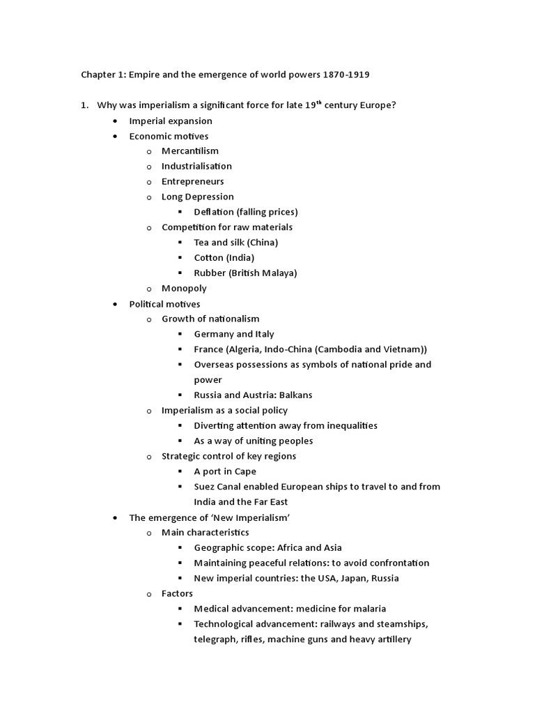 Imperialism's Impact on 19th Century Europe | PDF | British Empire ...