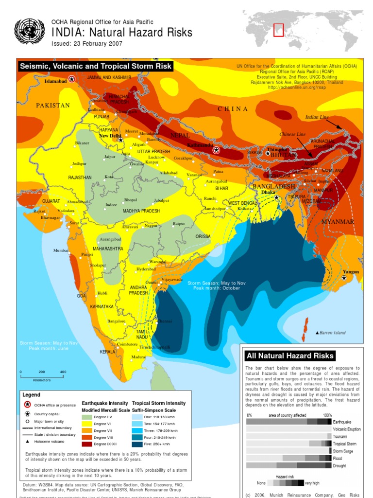 Ocha India Map | PDF | Flood | Storms