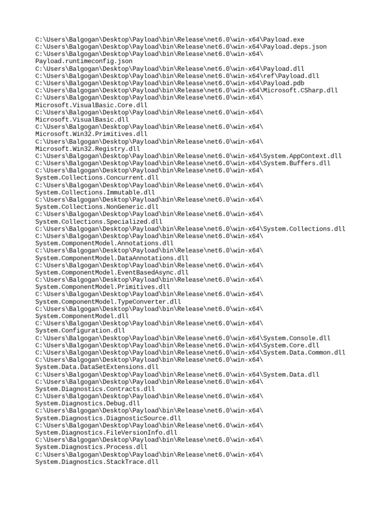 Payload Csproj FileListAbsolute | PDF | Desktop Environment | Computer Programming