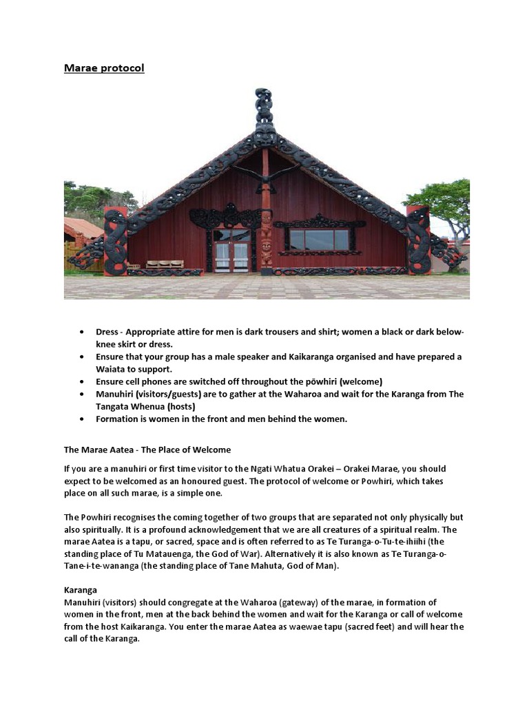 Marae Welcome Protocol | PDF | Māori | New Zealand