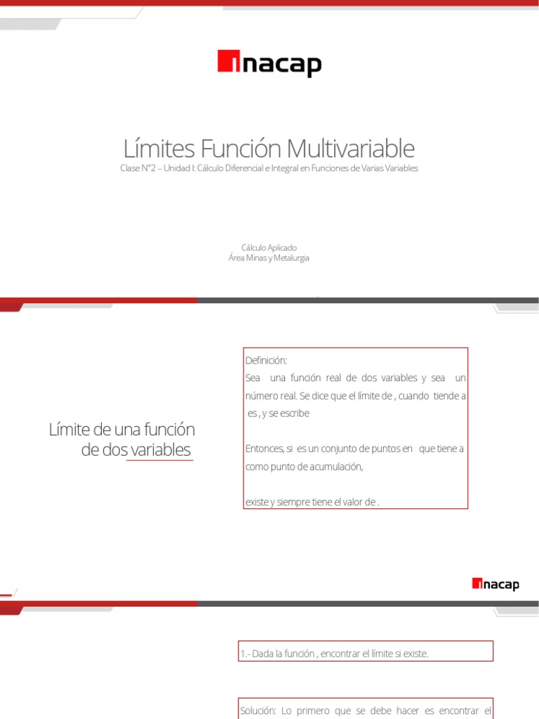 Clase N°1.2 - Límite de Funciones Multivariable 2021 | Download Free ...