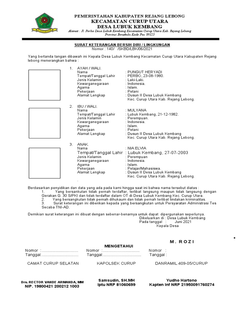SKBD Syarat Tni Polri | PDF