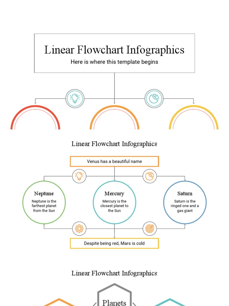 Linear Flowchart Infographics | PDF | Planets | Saturn