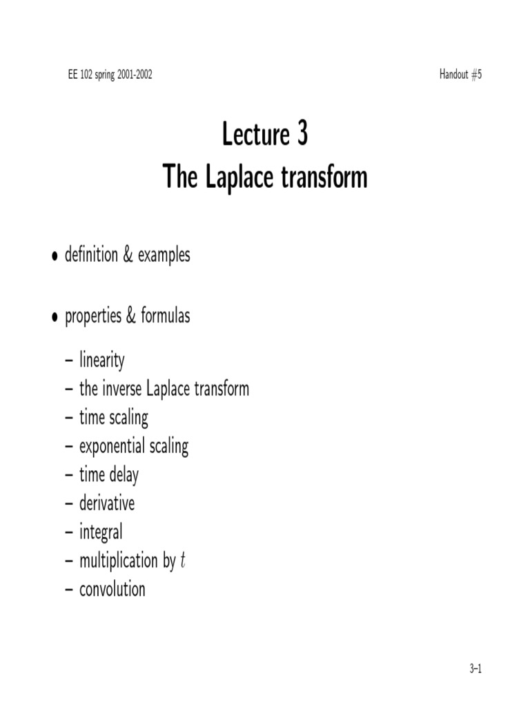 The Laplace Transform: - Definition & Examples - Properties & Formulas ...
