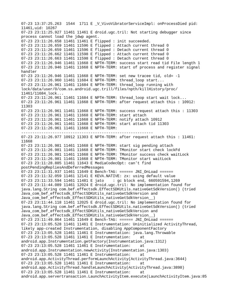 Log | PDF | Java (Programming Language) | Operating System Technology