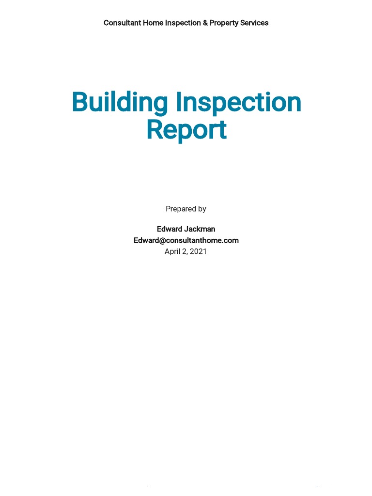 Home Inspection Report Templates | PDF
