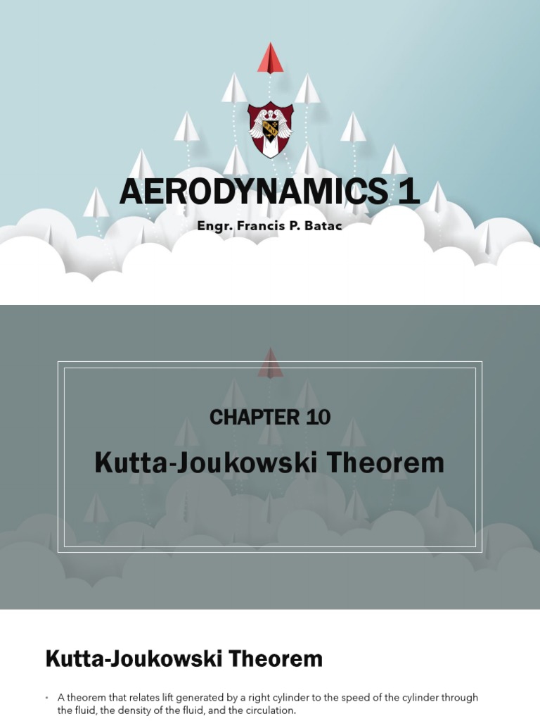 Aerodynamics Part 10 Kutta Joukowski Theorem Fvpb Pdf
