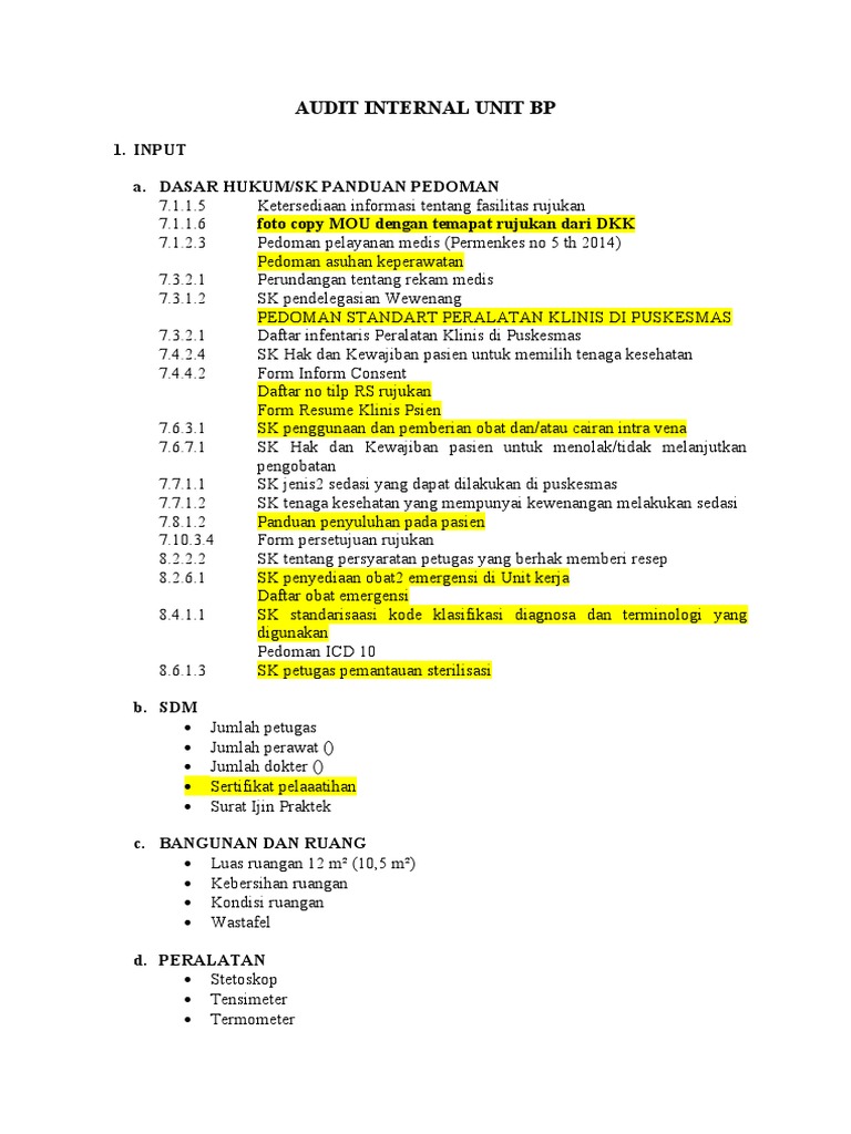 Audit Internal Unit BP | PDF